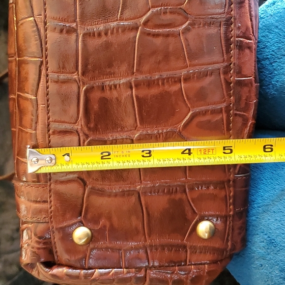 Michael Rome | Bags | Michael Rome Brown Croco Embossed Leather Bag ...